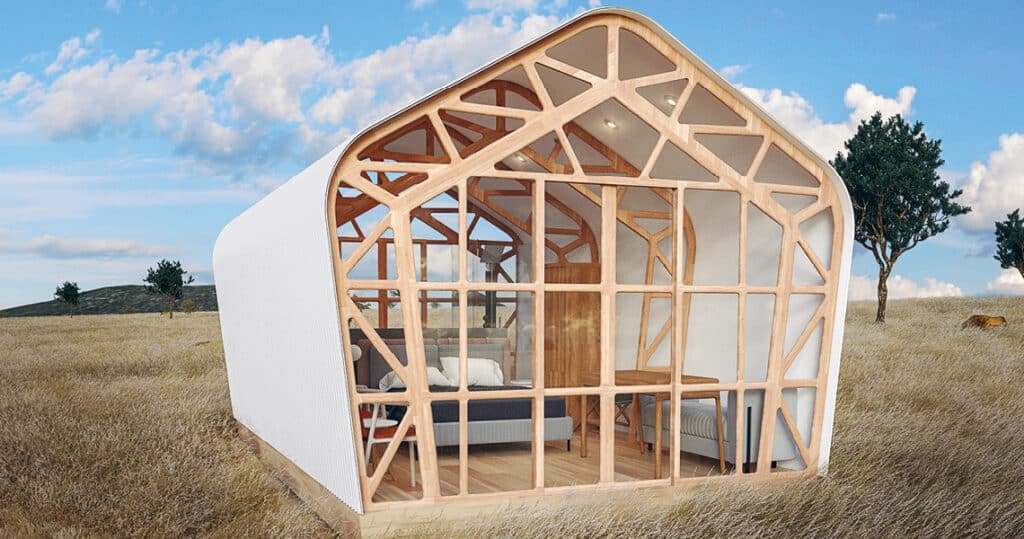 Koepeldak 1 A-raam 1 Skuinsdak 1