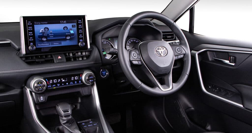 The Bluetooth infotainment system uses Toyota’s touchscreen interface ...