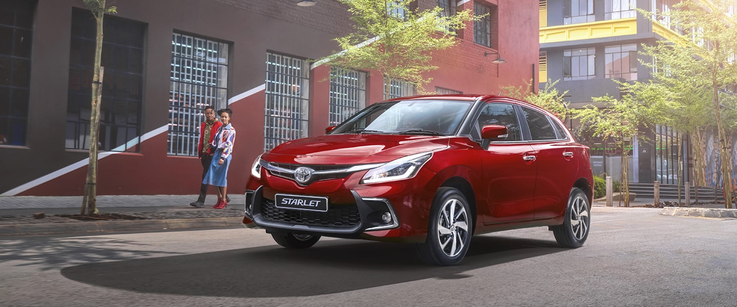 The new Toyota Starlet reveals a sporty, yet elegant profile.