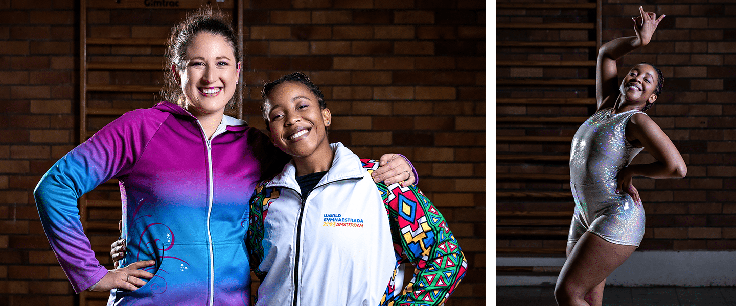 Khethelo Malevu with her Gracelings coach Laverne Swanepoel